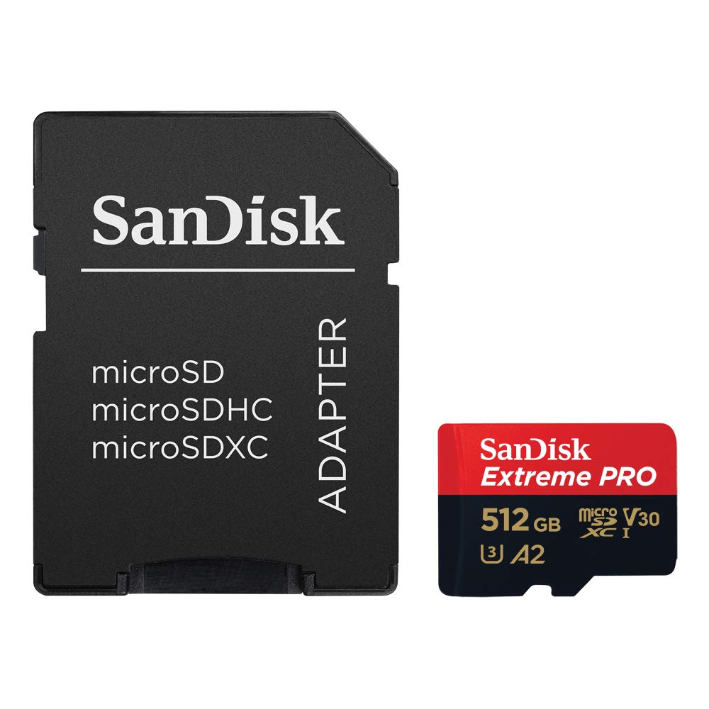 SanDisk Extreme PRO 512GB microSDXC UHS-I Memory Card (A2, V30, 200MB ...