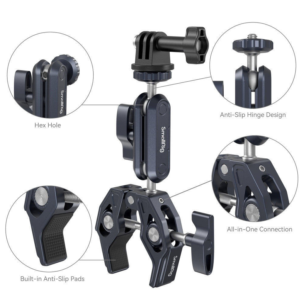 SmallRig Crab-Shaped Clamp with Ballhead Magic Arm 3757 – The Camerashop